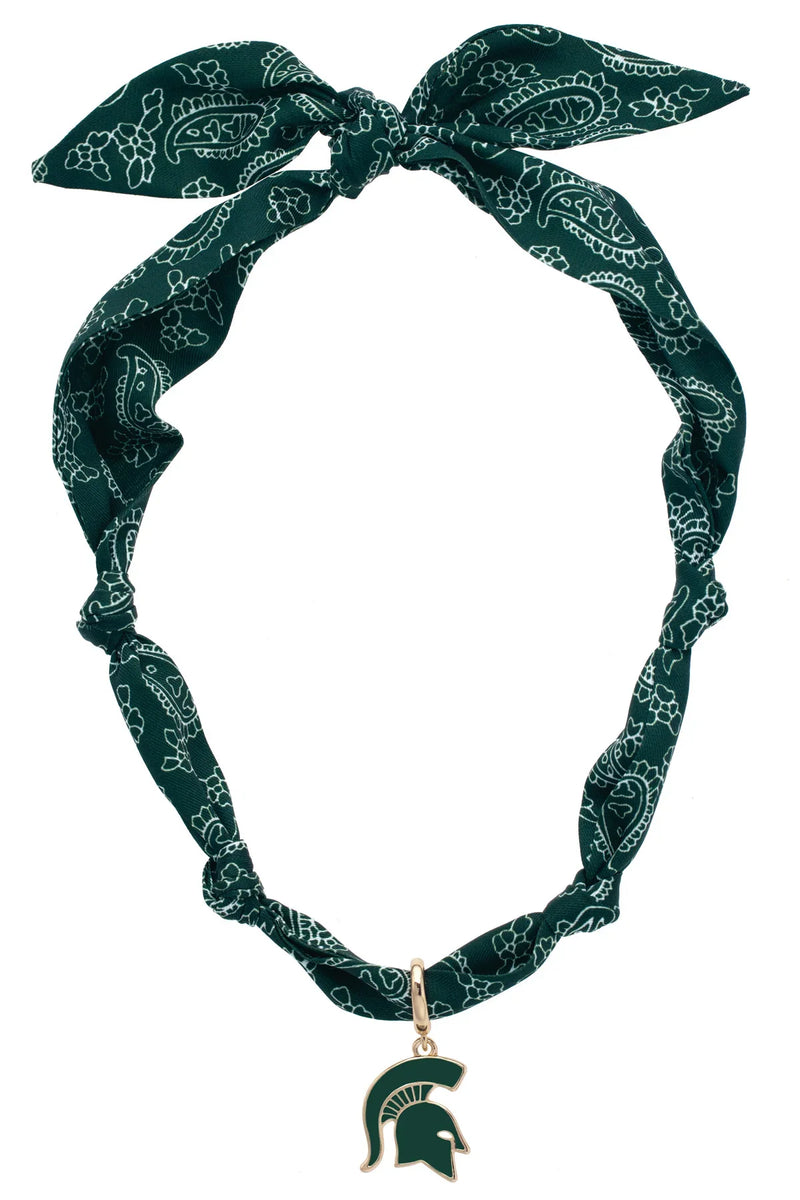 Michigan State Spartans Logo Bandana Scarf Necklace – Canvas Style