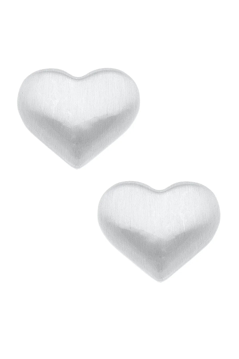 Icon Puffed Heart Stud Earrings – Canvas Style