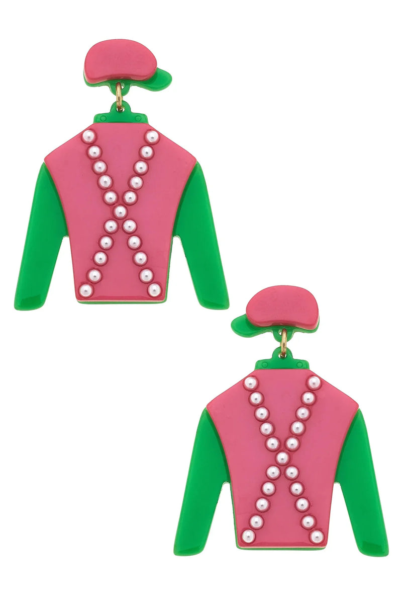 Justify Jockey Silk Resin Drop Earrings – Canvas Style