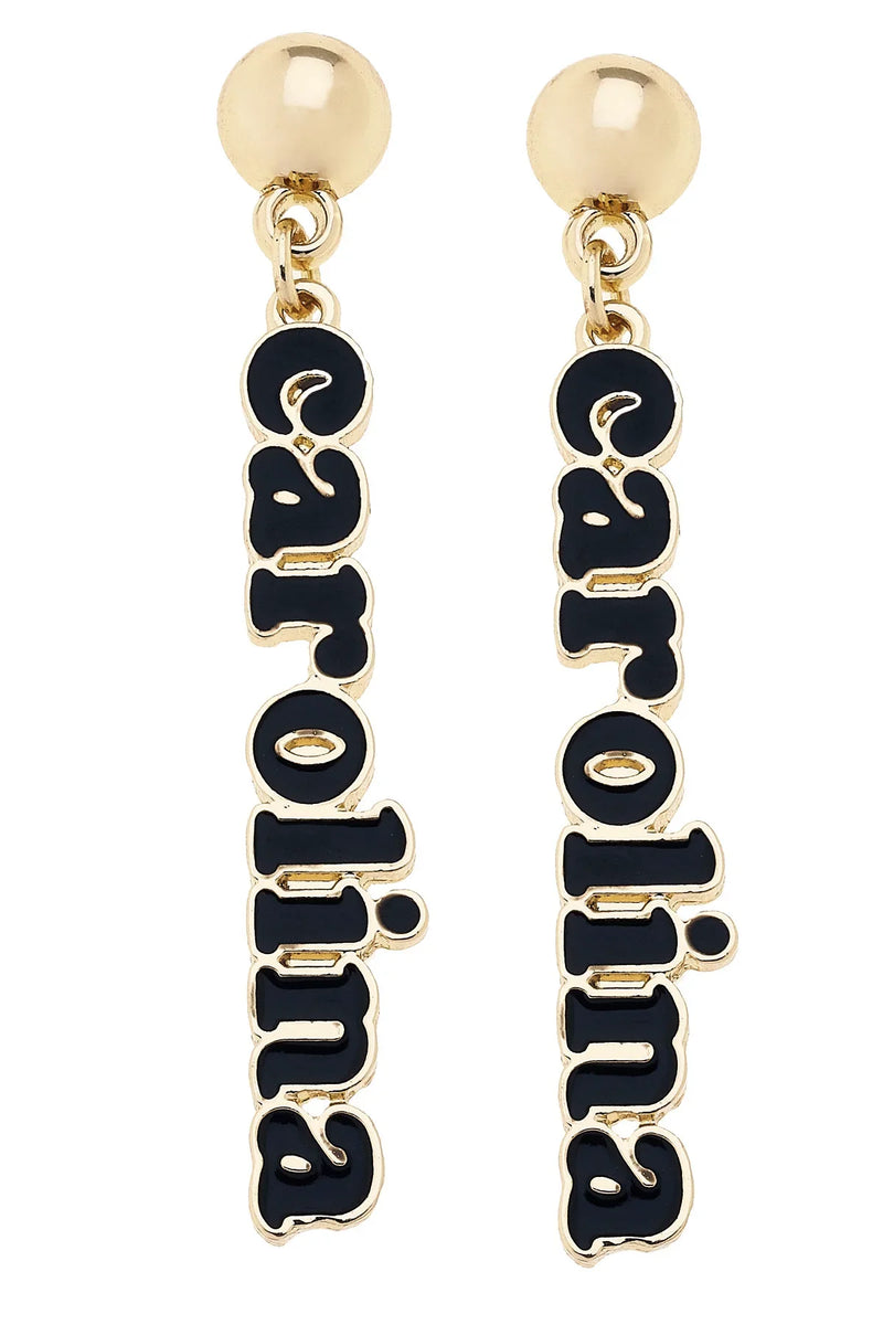 PREORDER 11/5: South Carolina Gamecocks Slogan Earrings in Black/Shiny ...