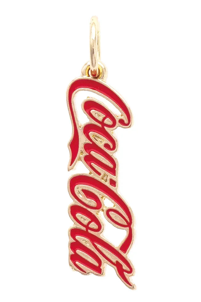 Coca-Cola Cursive Logo Charm in Red – Canvas Style