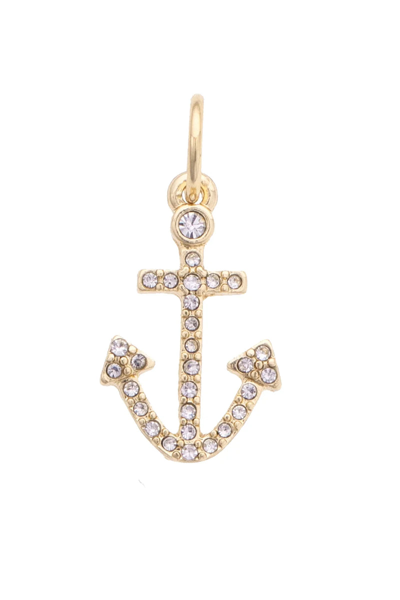 Pave Anchor In Shiny Gold – Canvas Style
