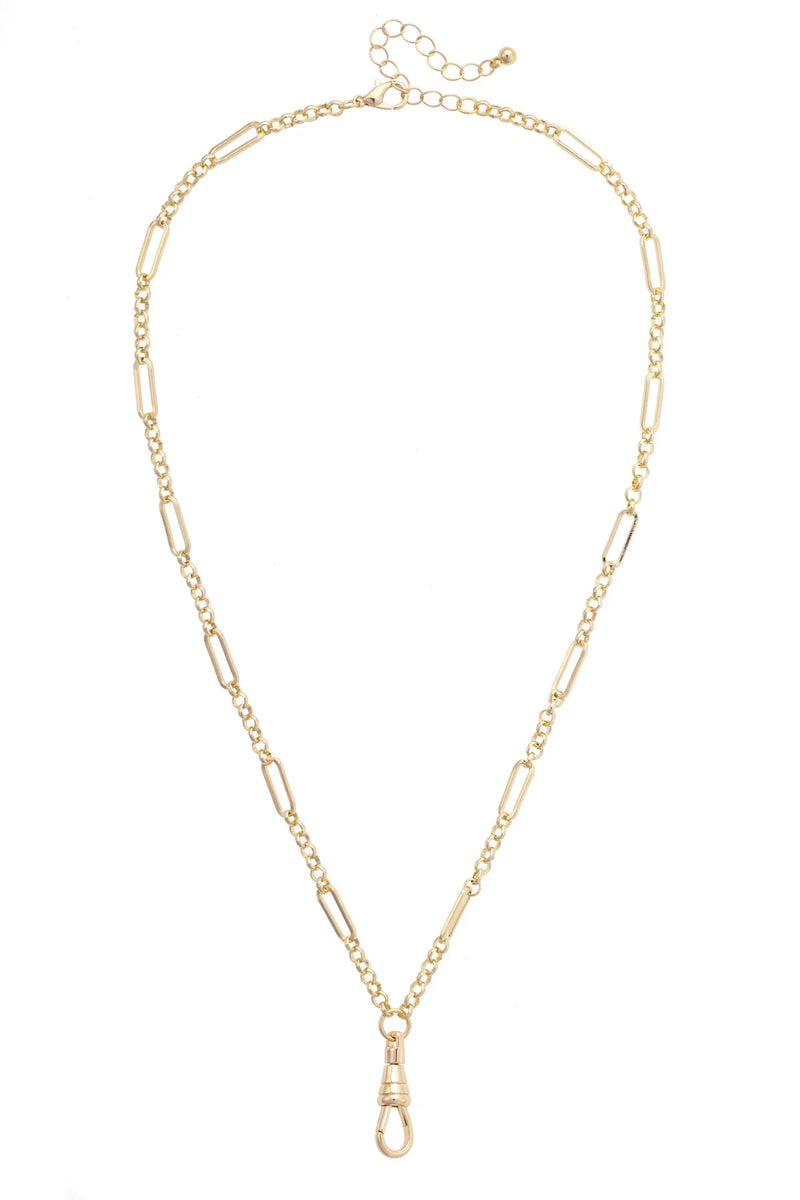 Annie Multi Link Charm Necklace Base in Shiny Gold – Canvas Style