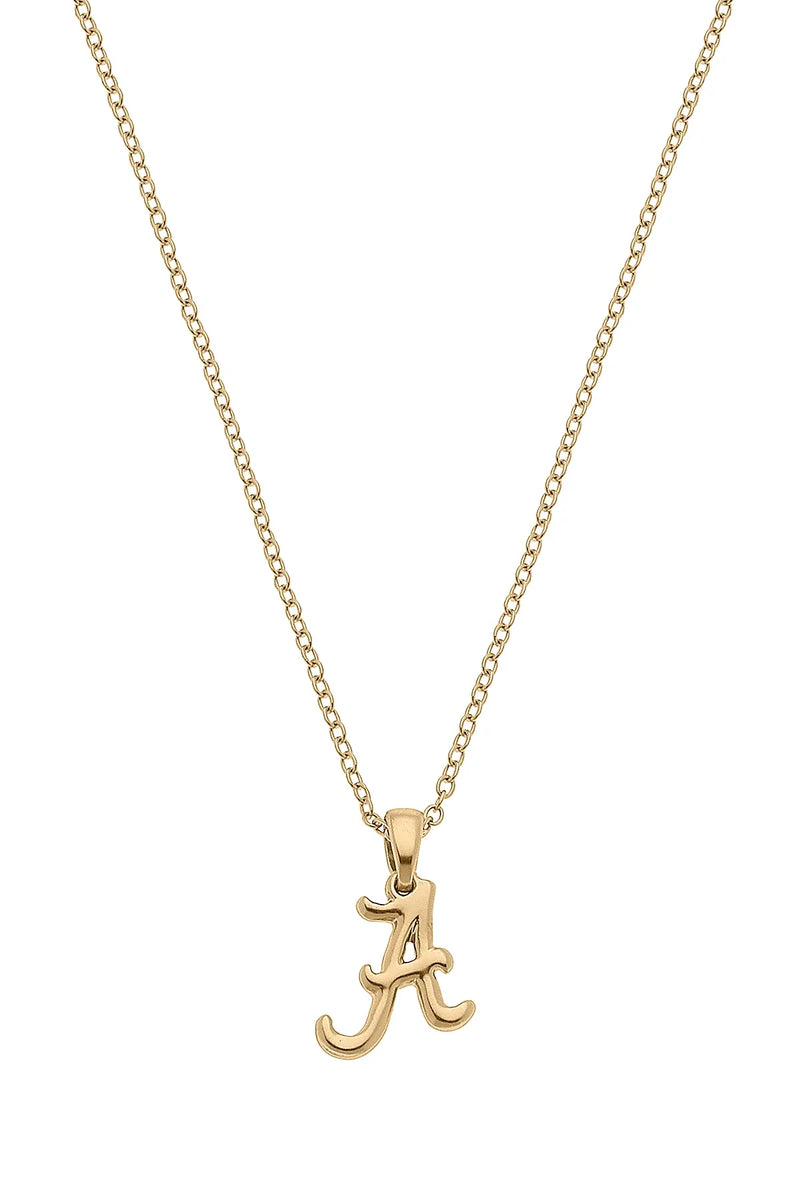 Alabama Crimson Tide 24k Gold Plated Pendant Necklace – Canvas Style