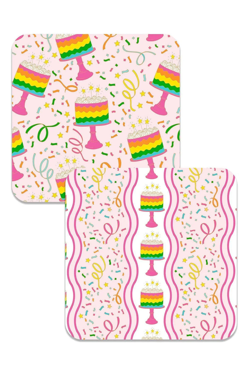 Celebration Double-Sided Thick Paper Coasters (Set of 8) – Canvas Style