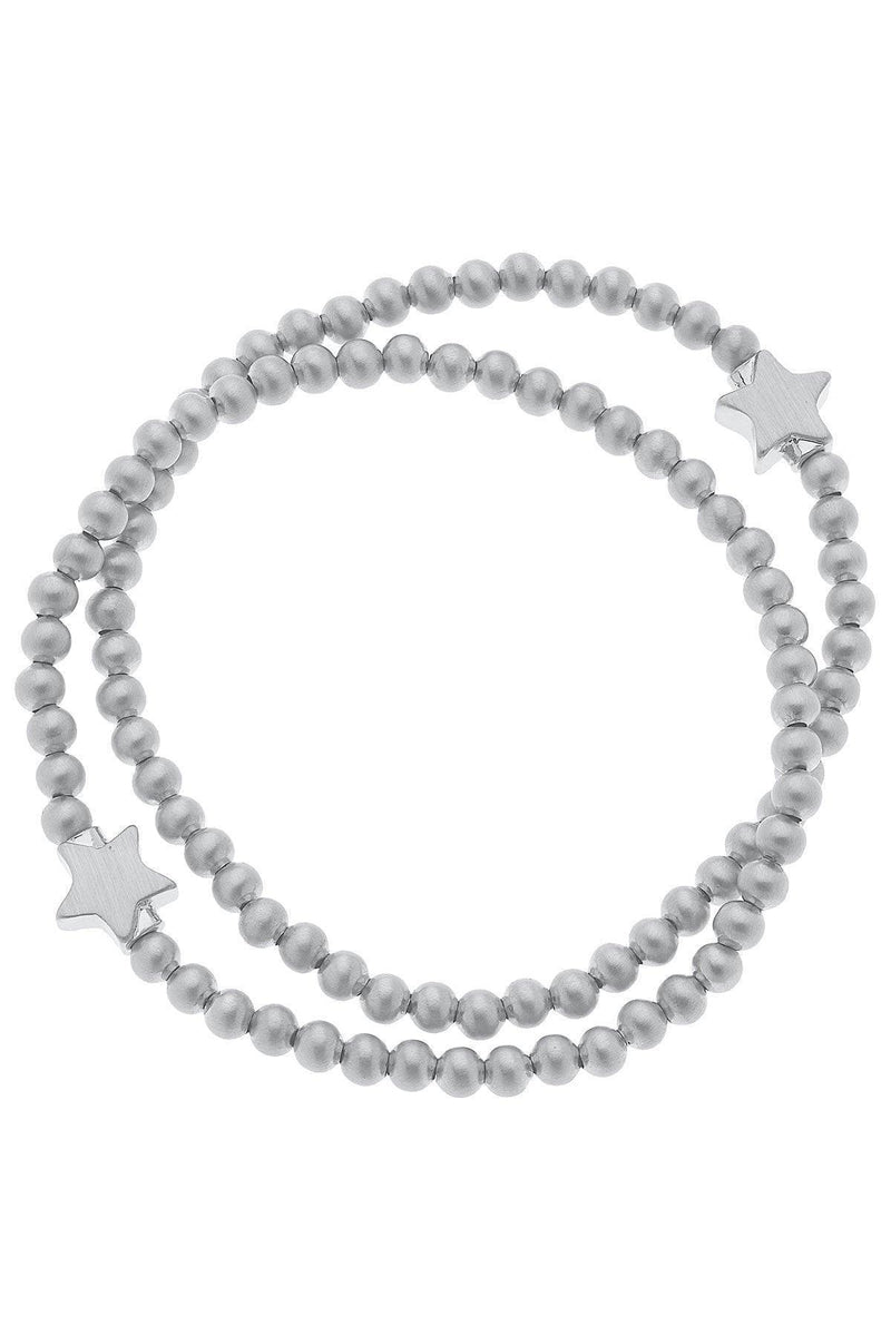 Isa Star Ball Bead Stretch Bracelets (Set of 2) – Canvas Style