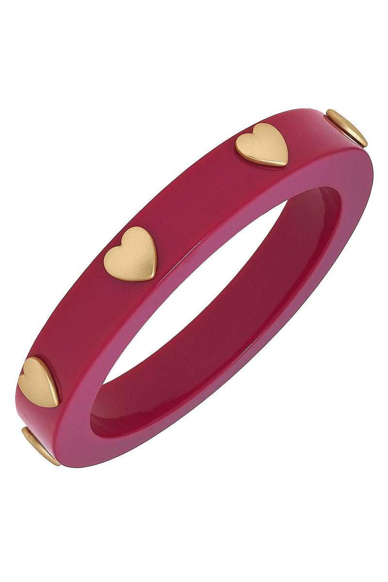 Libby Heart Resin Bangle – Canvas Style