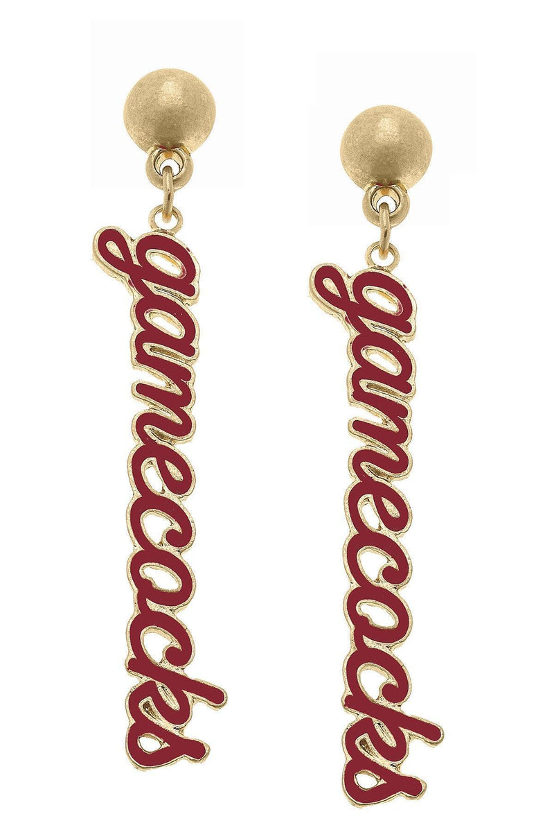 South Carolina Gamecocks Enamel Script Earrings – Canvas Style