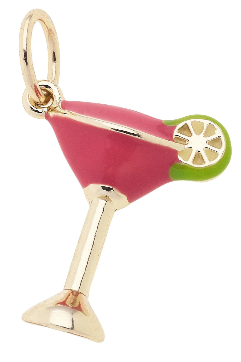 Enamel Cosmopolitan Charm in Pink – Canvas Style